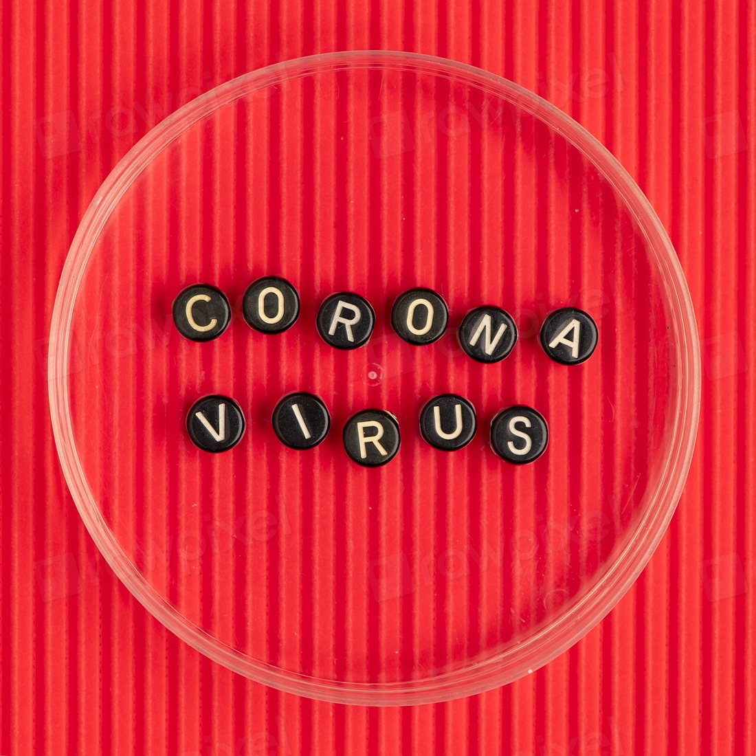 Coronavirus beads text typography red | Free Photo - rawpixel