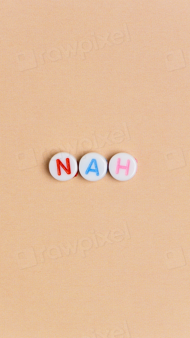 Nah beads word lettering typography | Free Photo - rawpixel