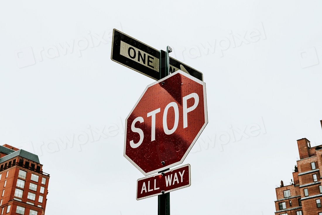 Red stop sign in downtown | Premium Photo - rawpixel