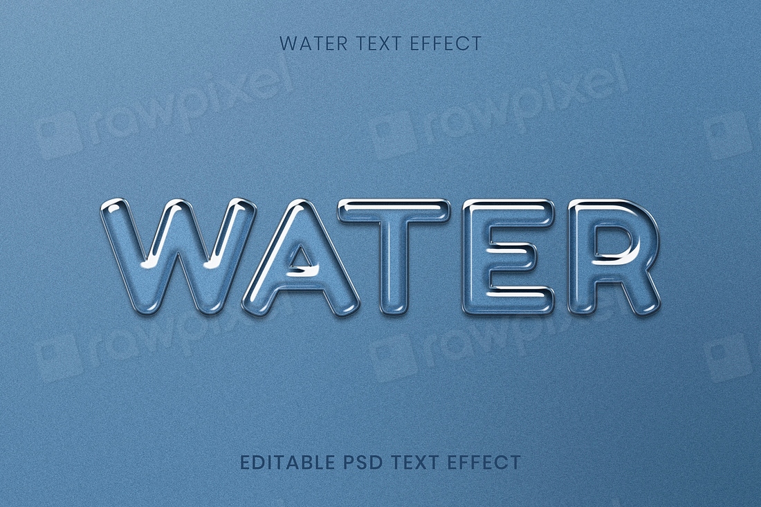 Water editable psd text effect | Premium PSD Add-on - rawpixel