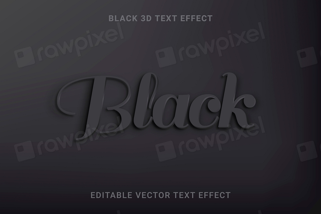 Black 3D editable vector text | Premium Vector Add-on - rawpixel