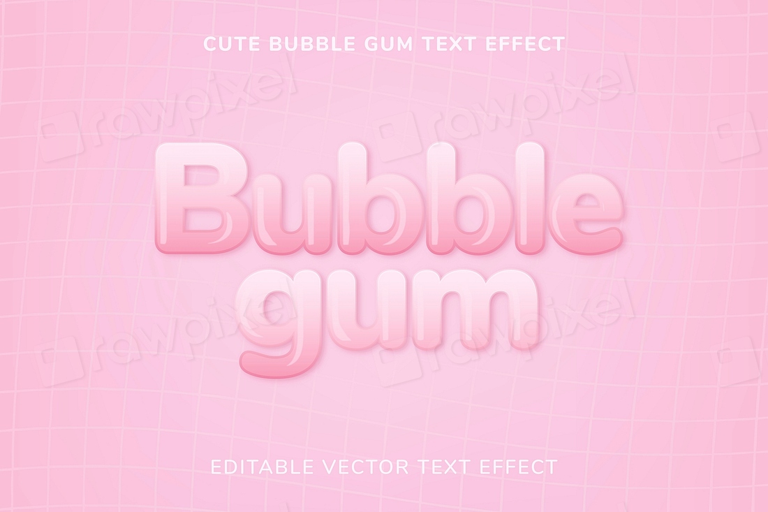 Cute bubble gum editable vector | Premium Vector Add-on - rawpixel