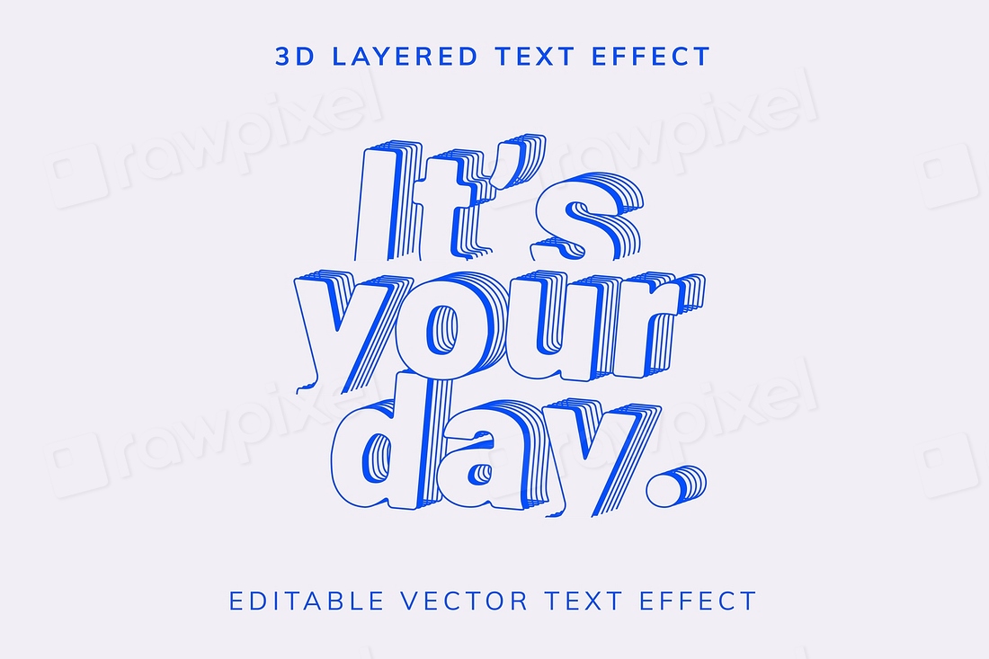 3D layered editable vector text | Premium Vector Add-on - rawpixel