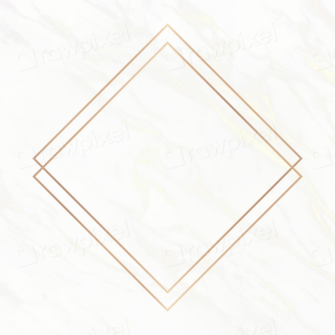Gold rhombus frame white marble | Premium Vector - rawpixel