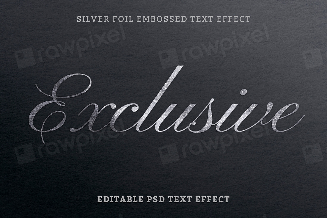 Text effect PSD, embossed foil | Premium PSD Add-on - rawpixel