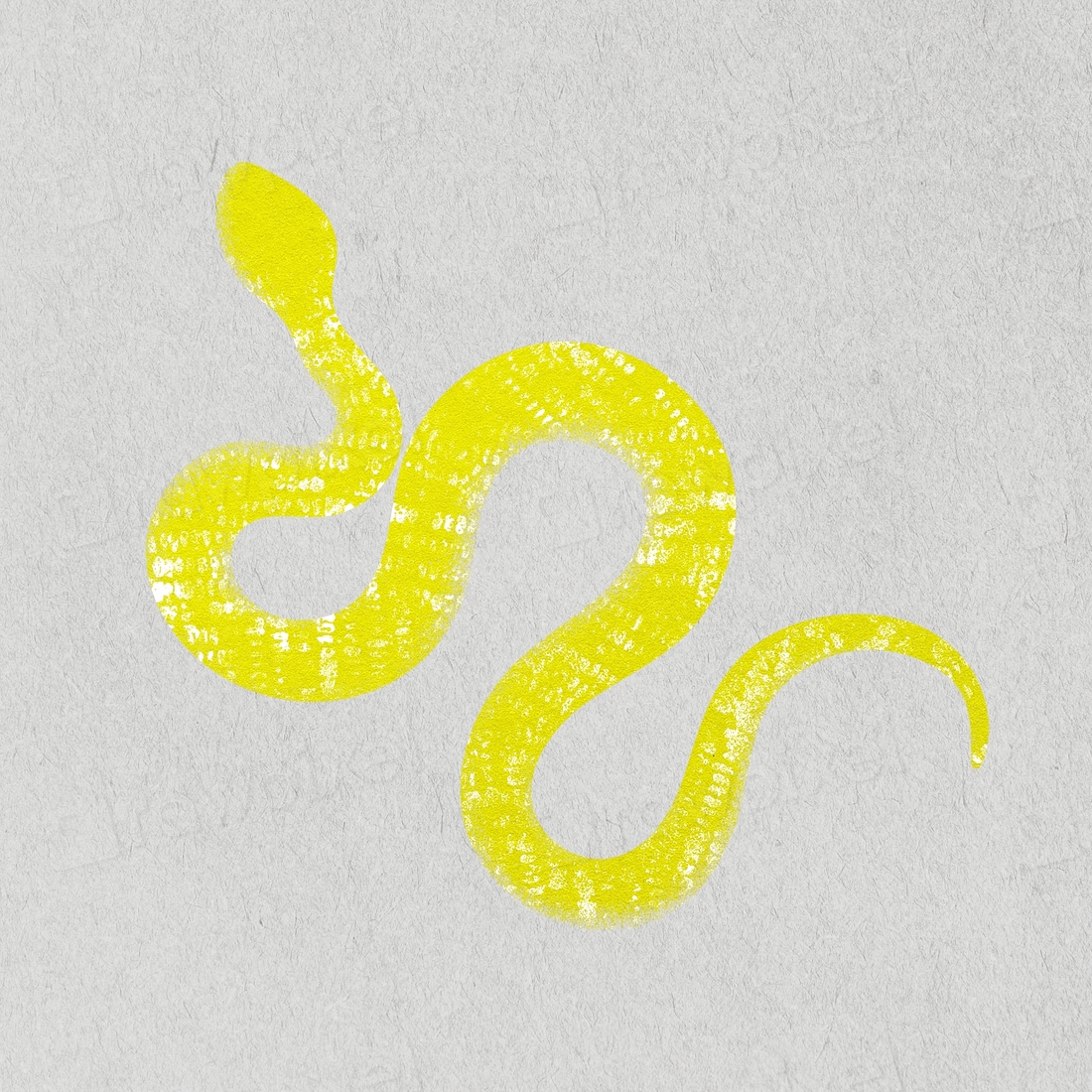 Yellow snake clipart, textured animal | Free Photo Illustration - rawpixel