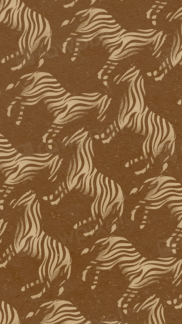 Brown zebra pattern iPhone wallpaper, | Free Photo - rawpixel