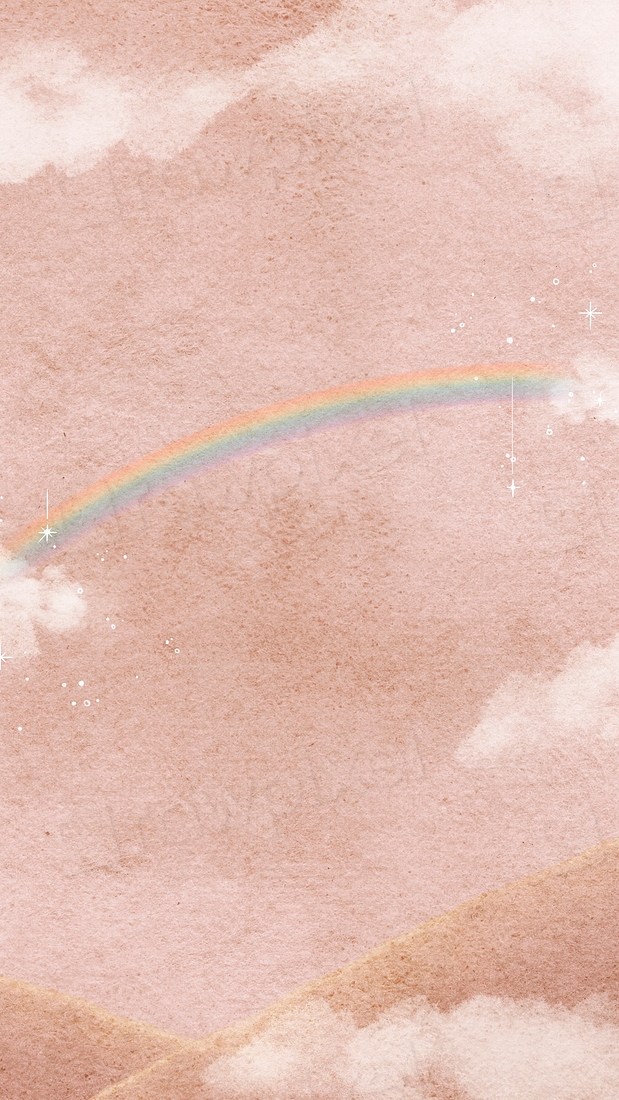 Cute rainbow iPhone wallpaper, simple | Premium Photo Illustration ...