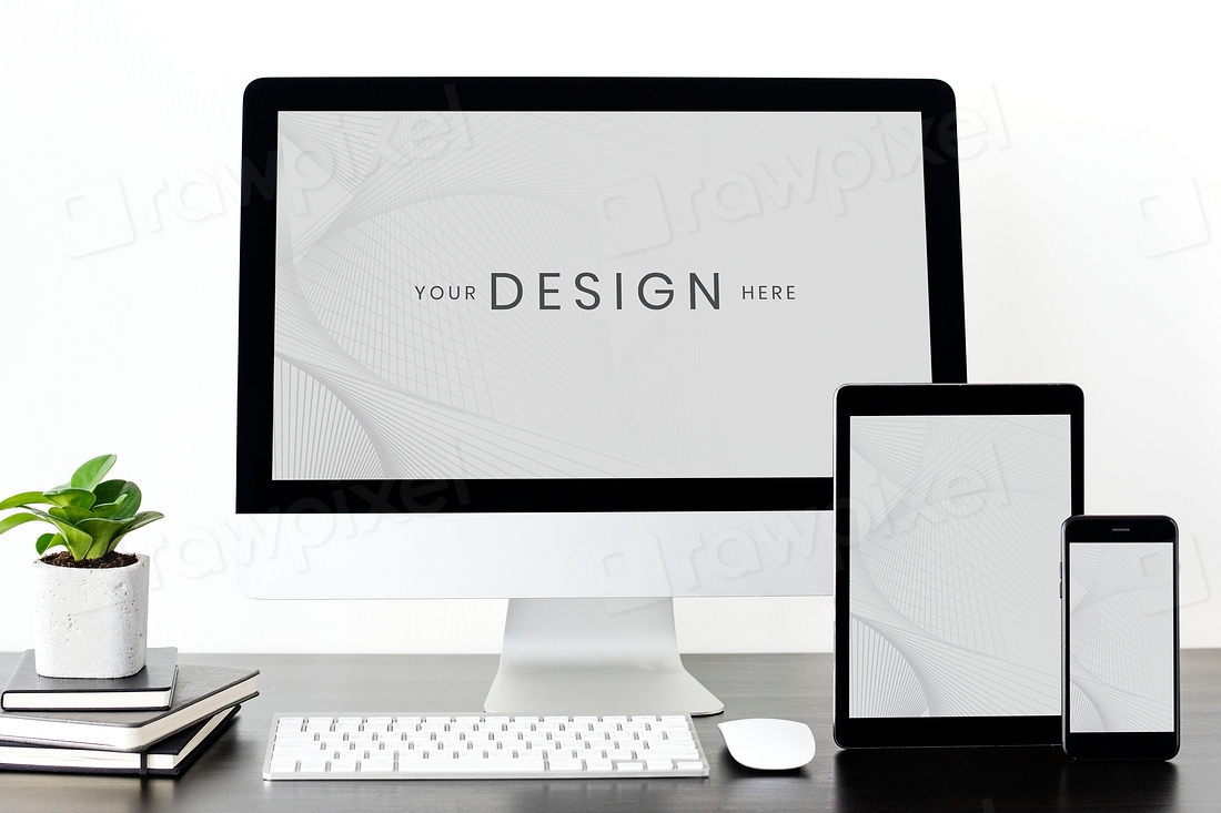 Minimal room digital screen mockups | Premium PSD Mockup - rawpixel