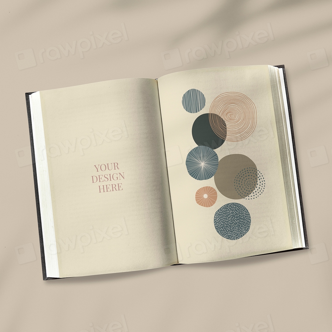 Round pattern notebook mockup illustration | Premium PSD Mockup - rawpixel
