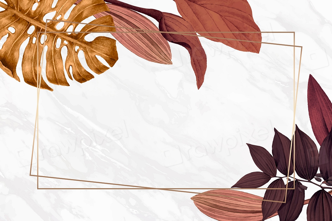 Leafy rectangle frame design vector | Premium Vector - rawpixel