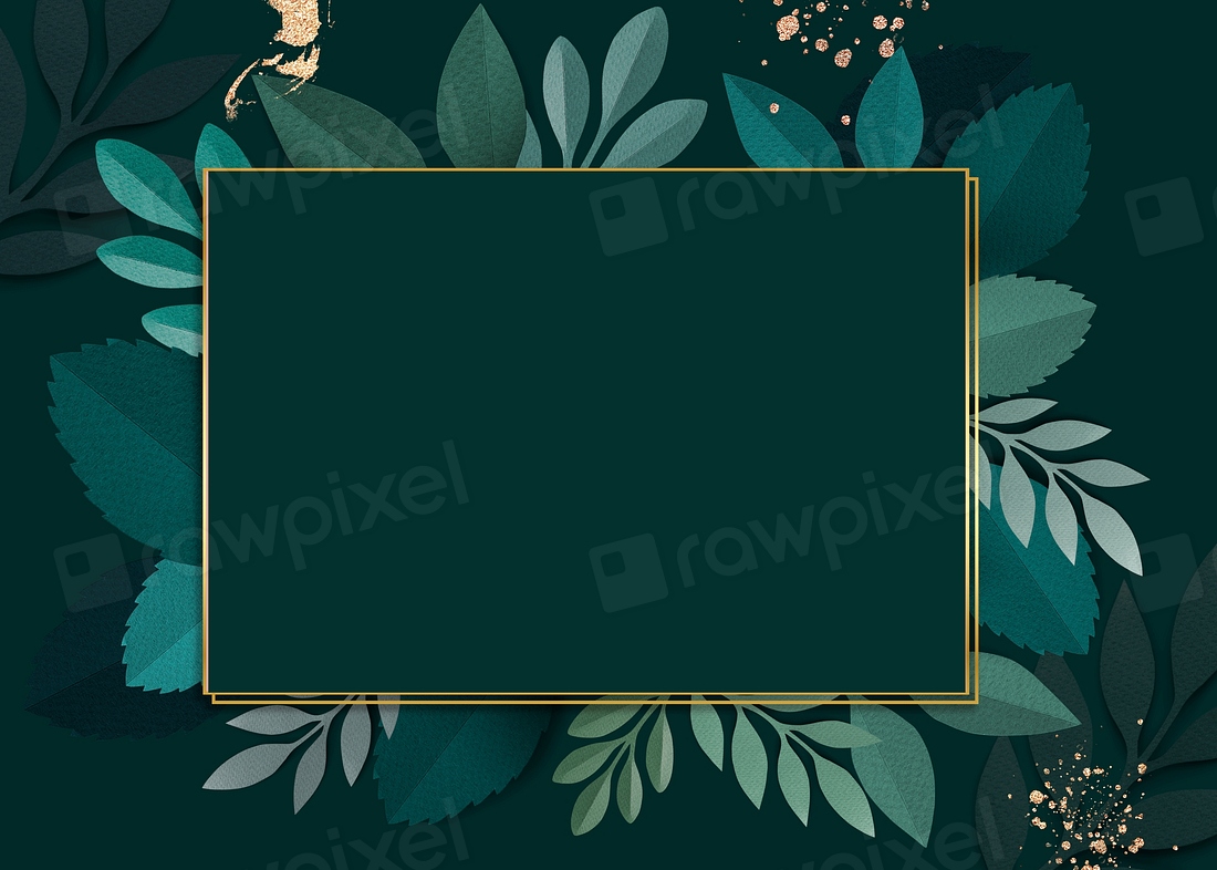 Rectangle paper craft leaf frame | Premium PSD - rawpixel