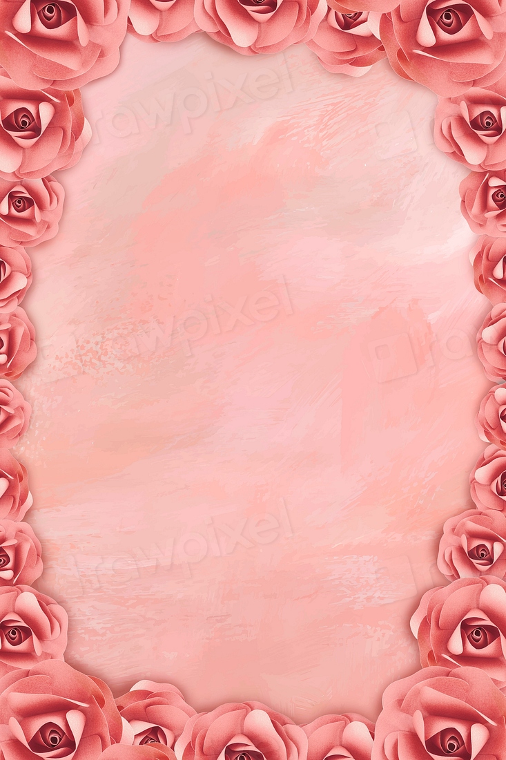 Floral red frame design vector | Premium PSD - rawpixel