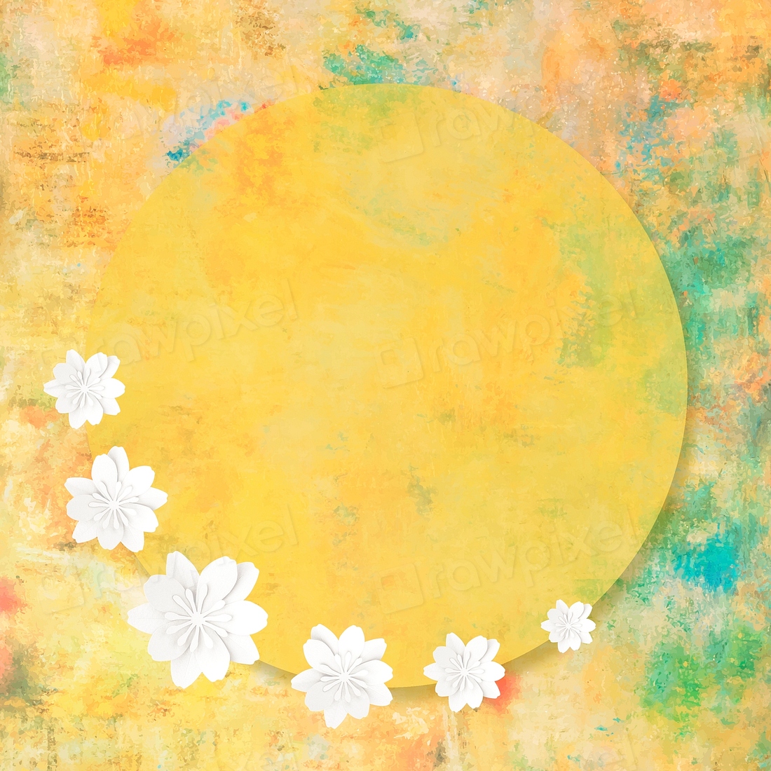 Blank yellow circle frame vector | Premium PSD - rawpixel