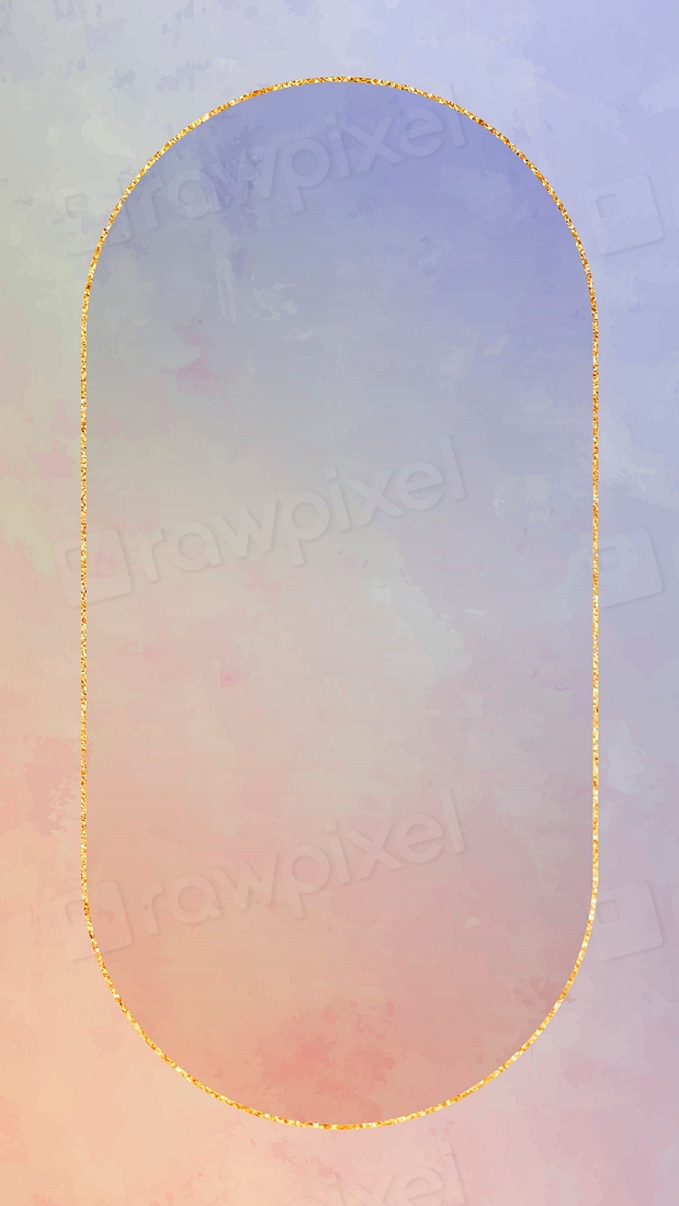 Oval gold frame orange and | Premium Vector - rawpixel