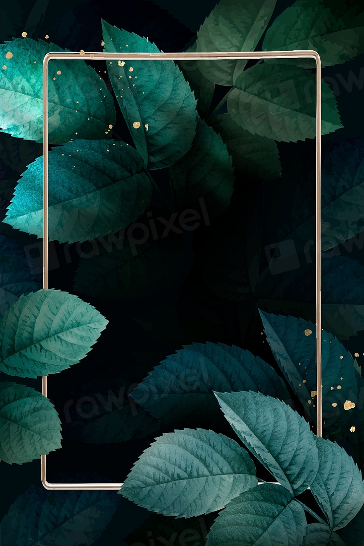 Rectangle gold frame foliage pattern | Premium Vector - rawpixel