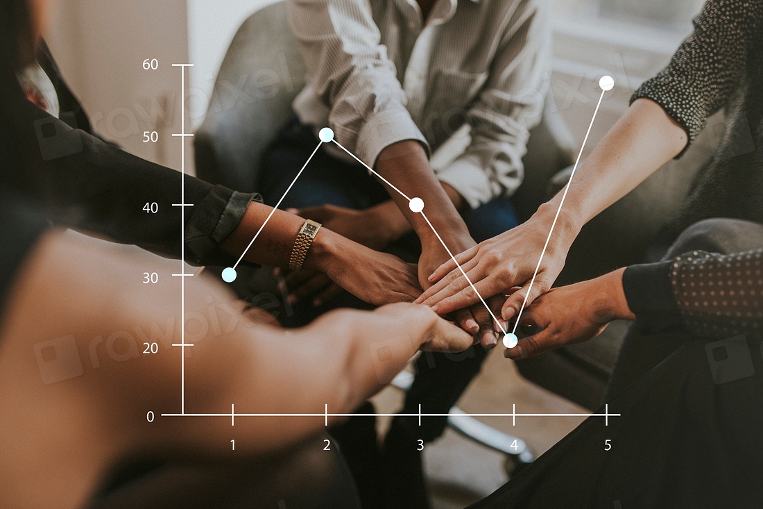 Business people stacking hands middle | Premium PSD - rawpixel