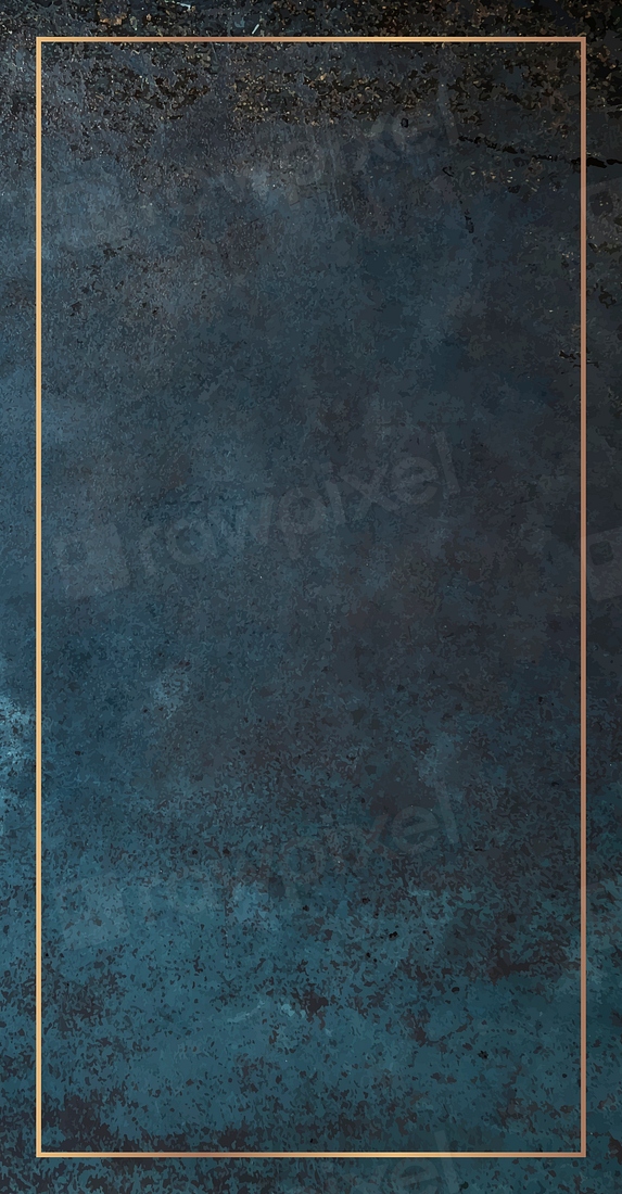 Rectangle gold frame grunge blue | Premium Vector - rawpixel