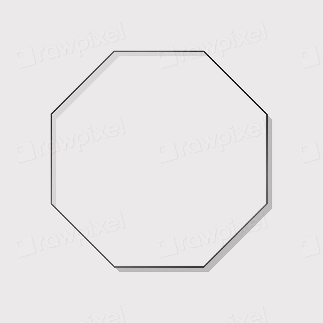 Octagon black frame blank background | Premium Vector - rawpixel
