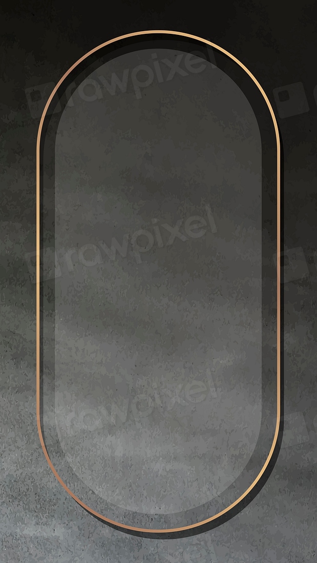 Oval gold frame mobile phone | Premium Vector - rawpixel
