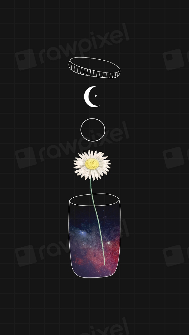 Daisy container mobile phone wallpaper | Premium Vector - rawpixel