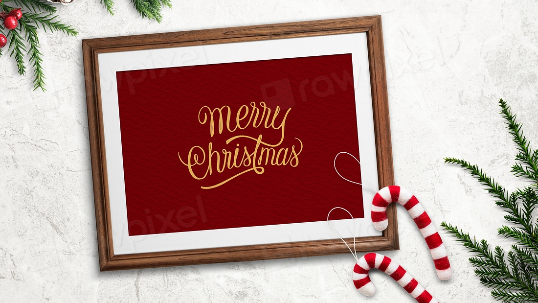 Merry Christmas sign wooden Frame | Premium PSD Mockup - rawpixel