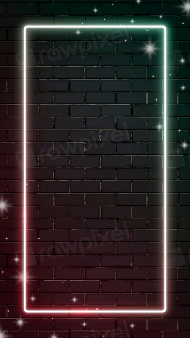 Blink neon frame brick wall | Premium Vector - rawpixel