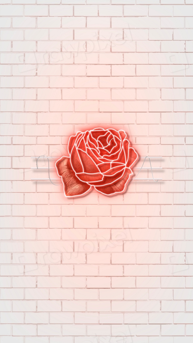 Red neon rose mobile phone | Premium Vector - rawpixel