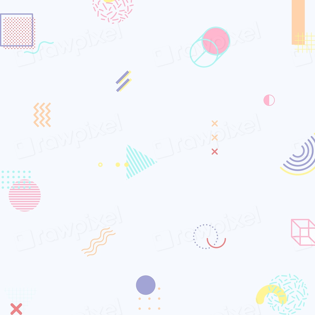 Pastel tone Memphis patterned social | Premium Vector - rawpixel