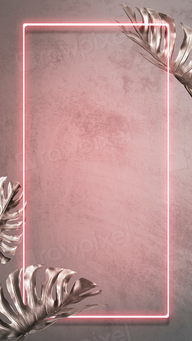 Rectangle neon red monstera leaves | Premium PSD - rawpixel