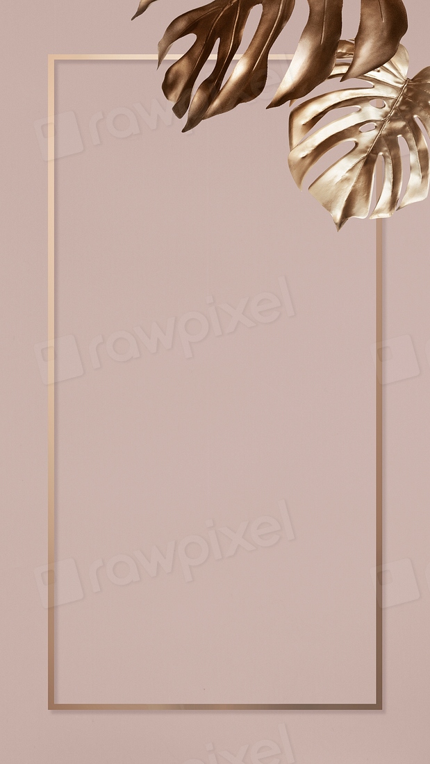 Golden rectangle monstera leaves frame | Premium PSD - rawpixel