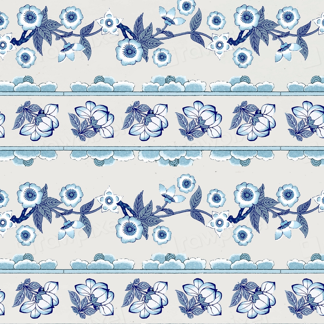 Navy blue floral patterned background | Free Vector - rawpixel