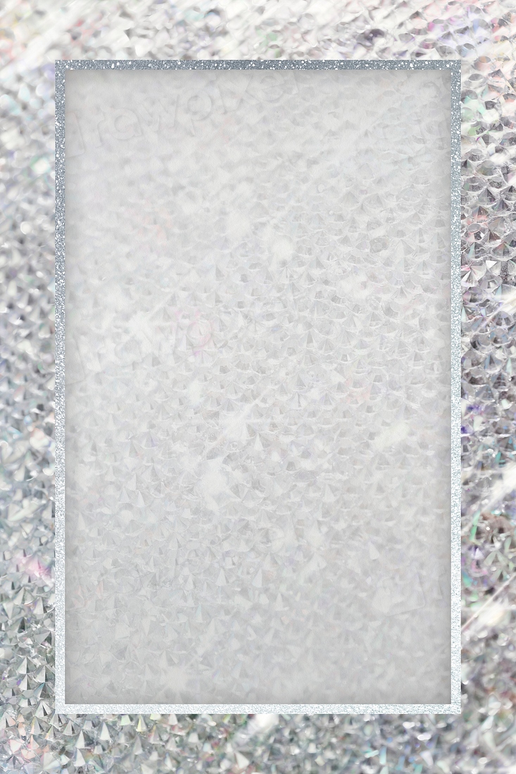 Glittery silver rectangle frame mockup | Premium PSD - rawpixel