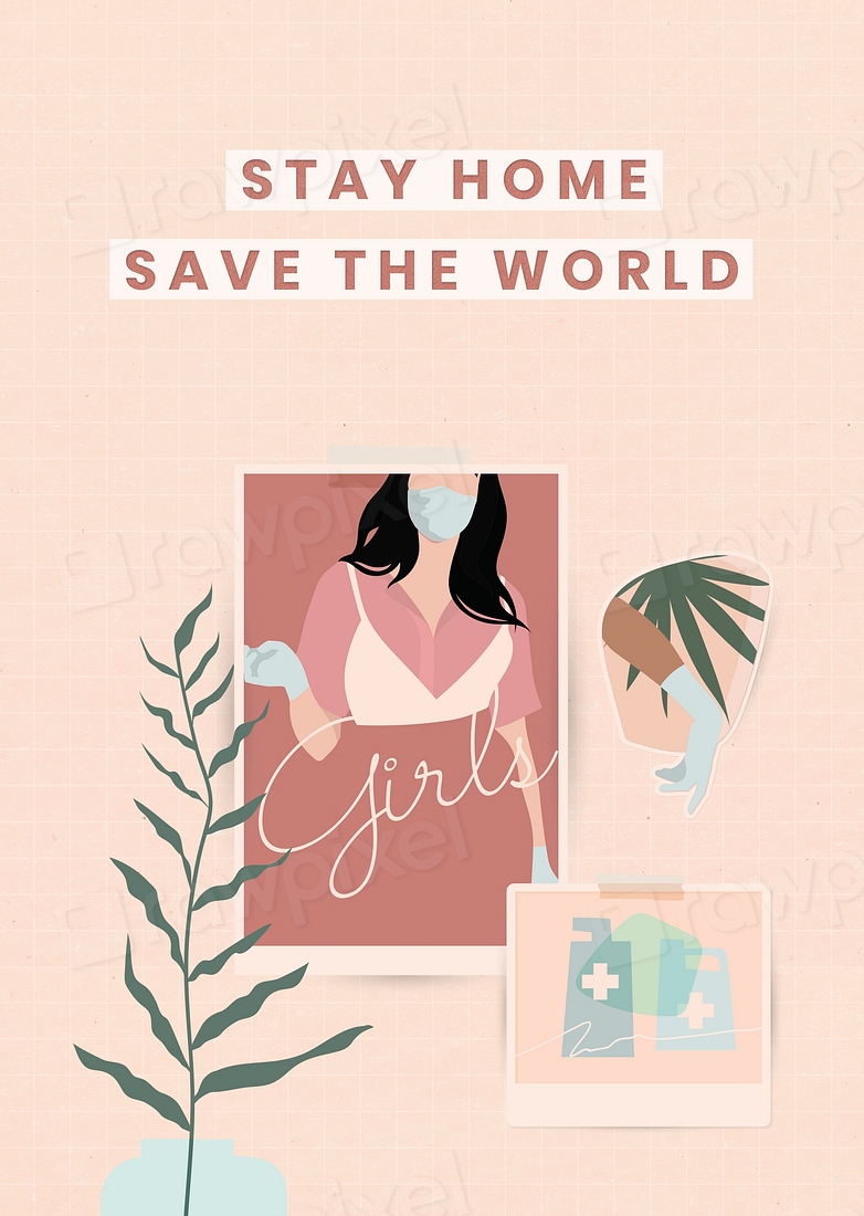 Stay home stay safe COVID-19 | Premium PSD Template - rawpixel