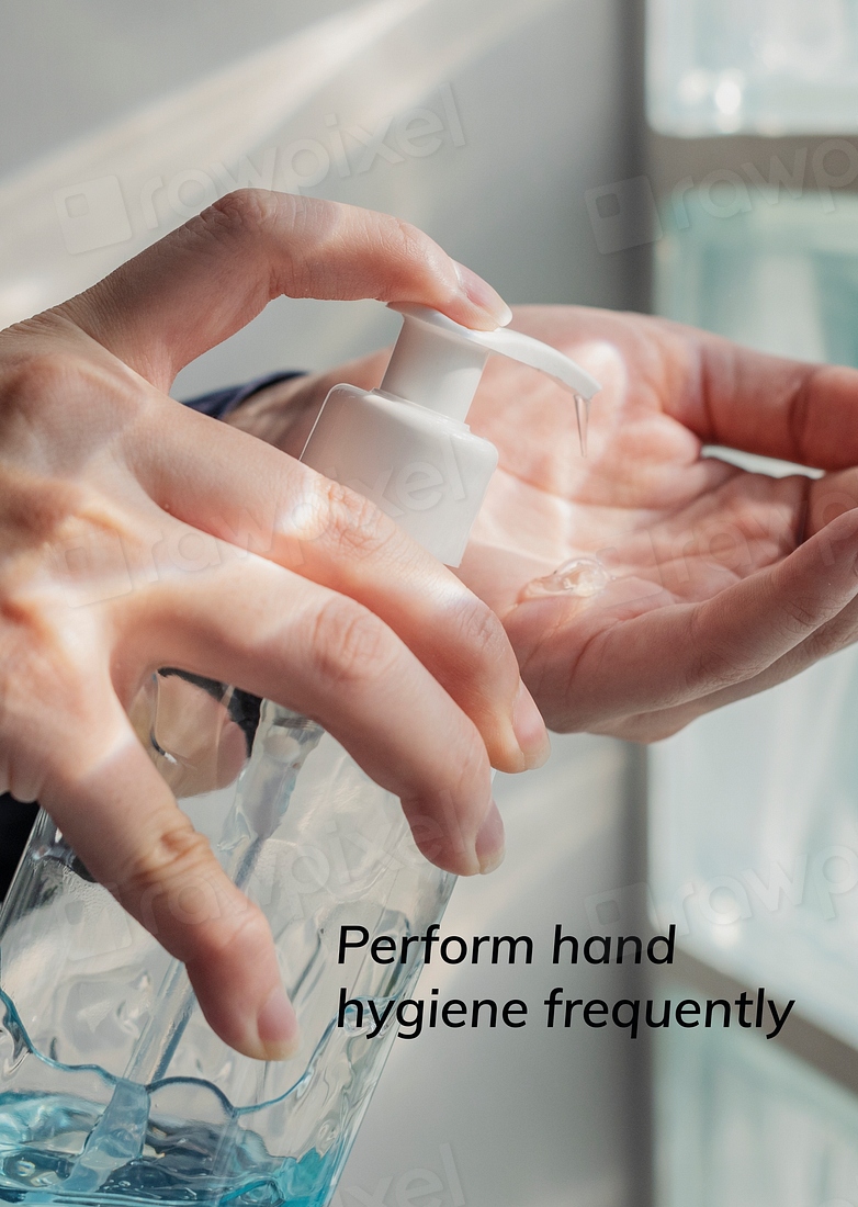 Perform hand hygiene frequently social | Premium PSD Template - rawpixel