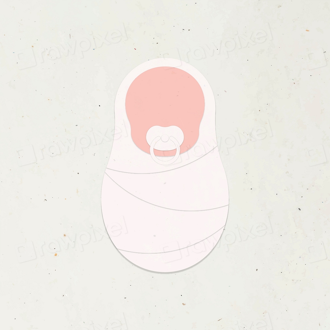 Paper craft newborn pacifier character | Premium Vector - rawpixel