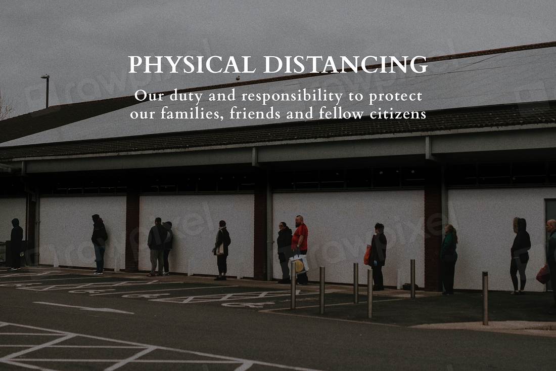 Customers standing line outside grocery | Free Photo - rawpixel