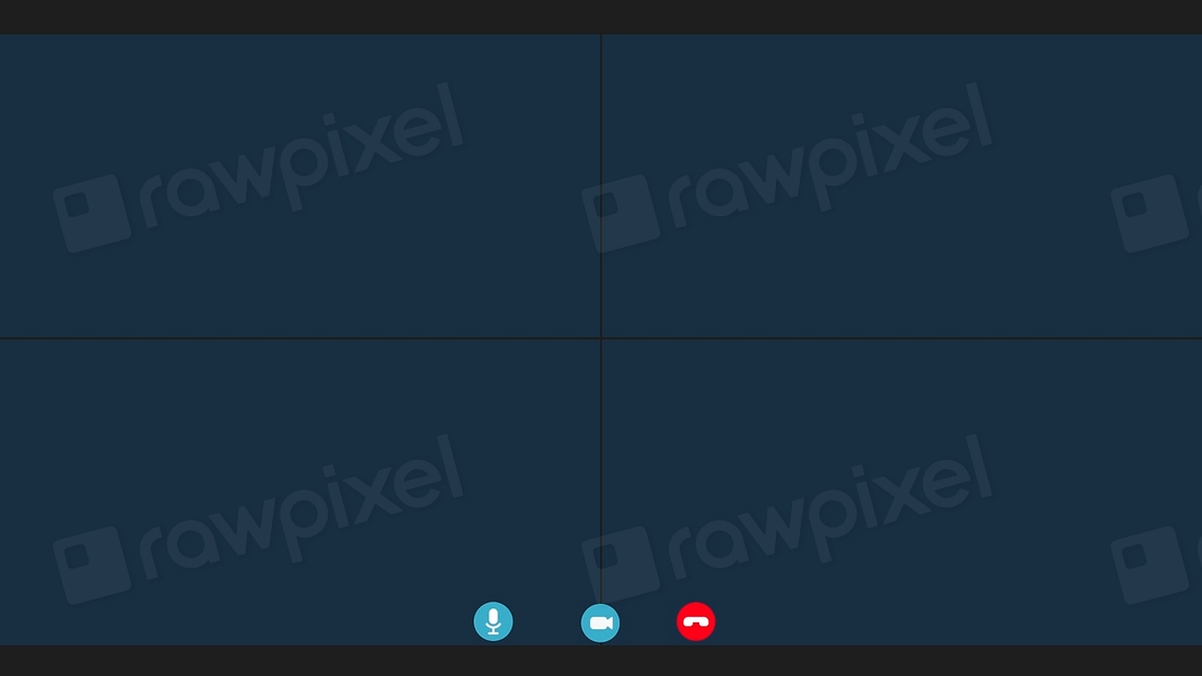 Blank video conference blue screen | Free PSD - rawpixel
