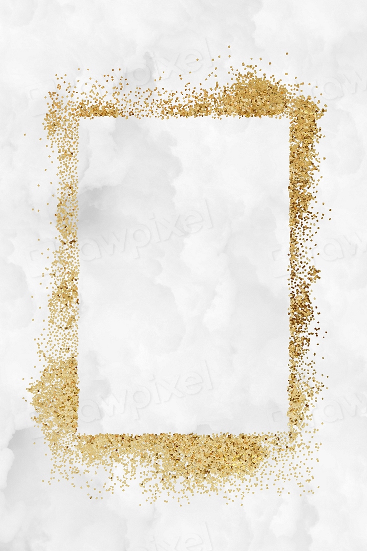 Glittery rectangle frame crumpled white | Premium PSD - rawpixel