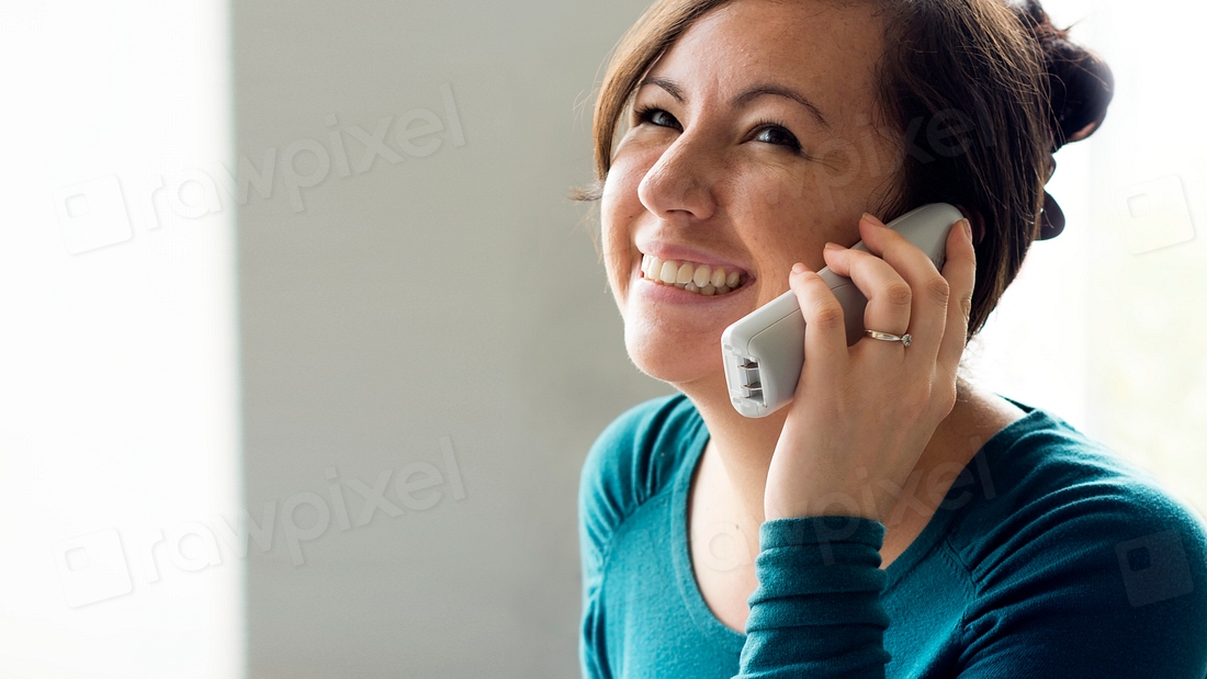 Cheerful woman talking phone | Premium Photo - rawpixel