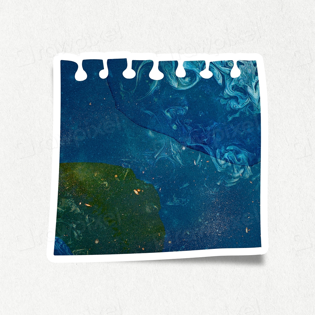 Blue paint textured paper note | Premium PSD - rawpixel