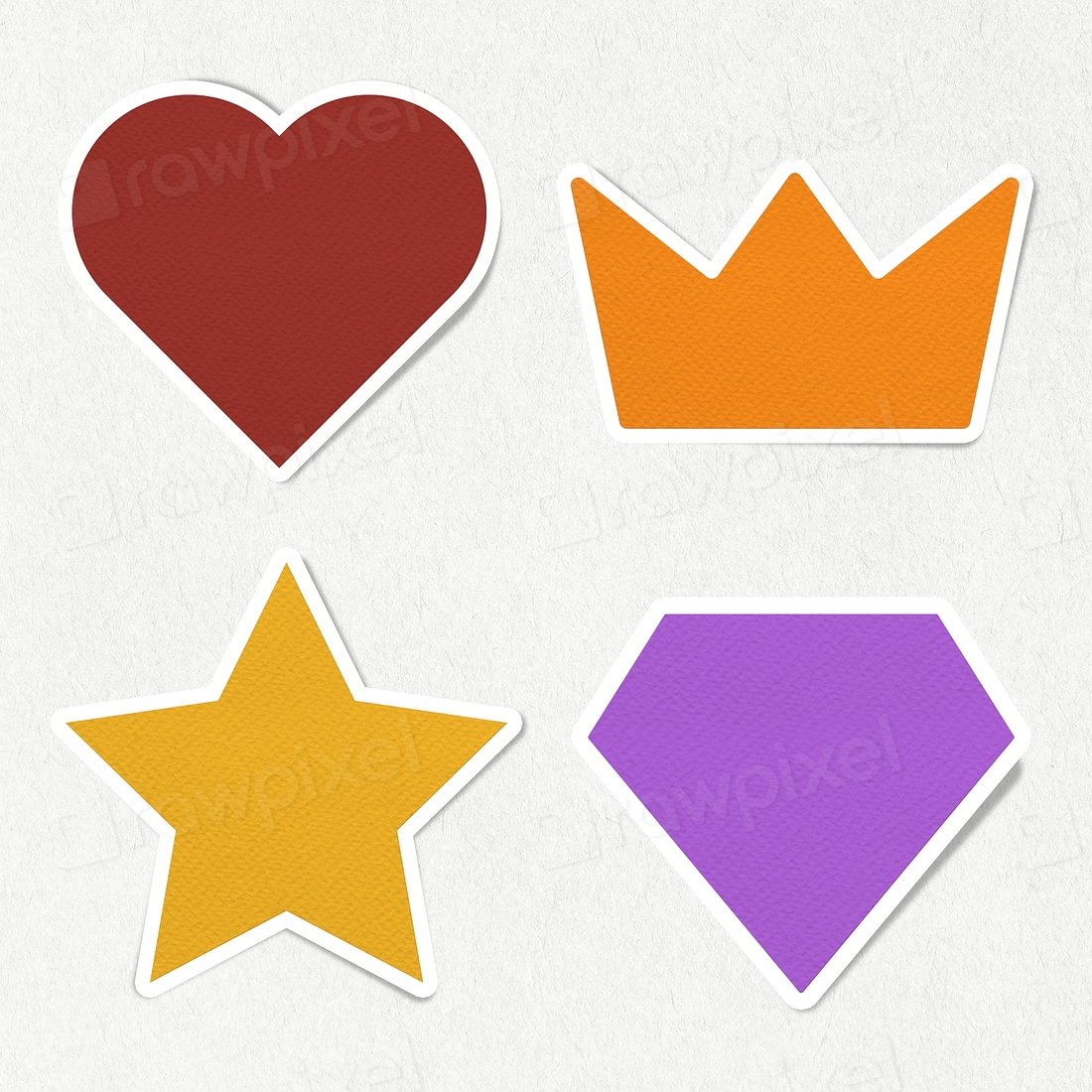 Colorful paper craft shapes design | Premium PSD - rawpixel