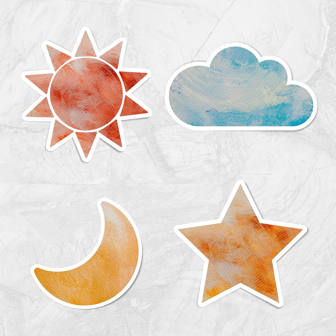 Watercolor textured paper astronomy design | Premium PSD - rawpixel
