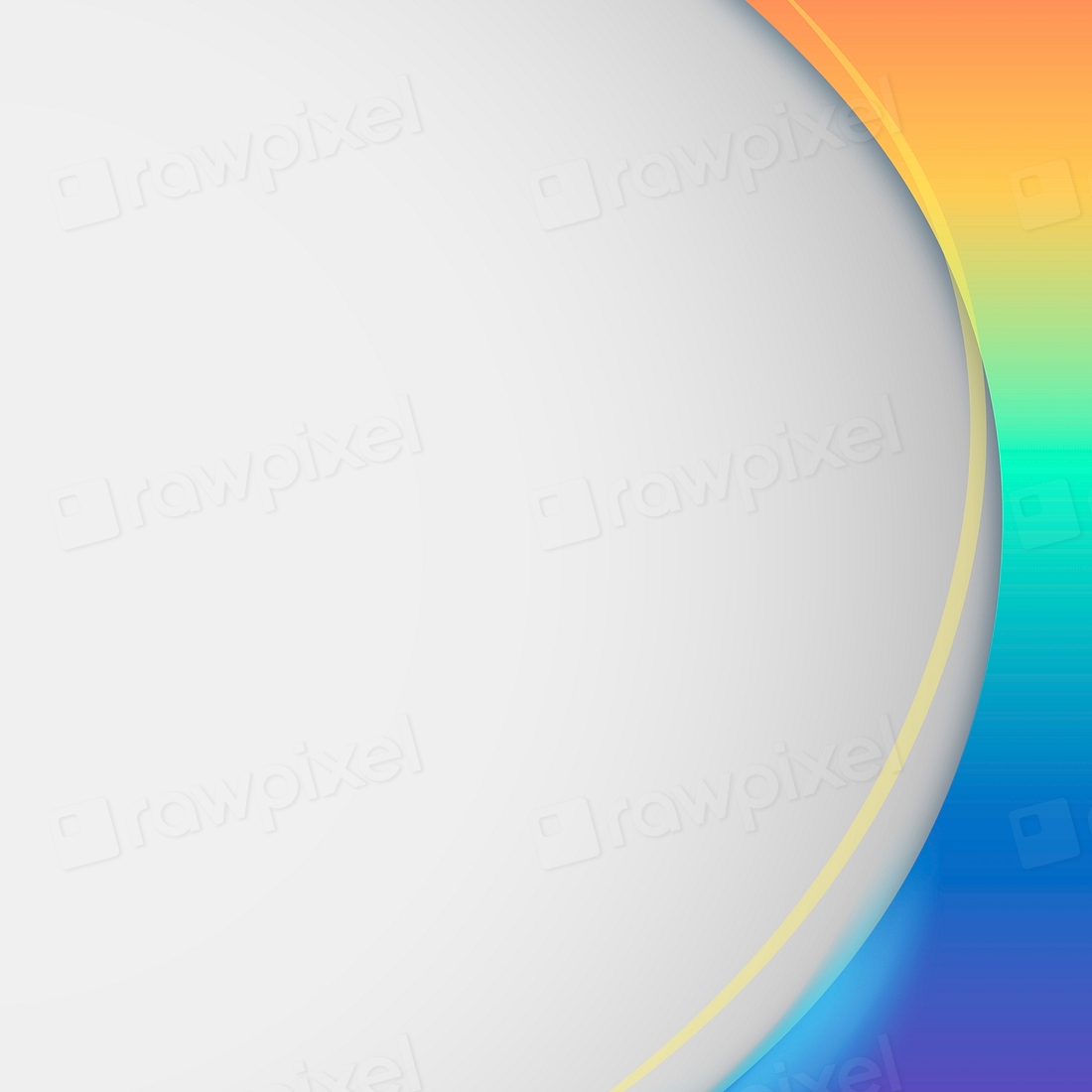 Rainbow gradient curve frame template | Premium Vector - rawpixel