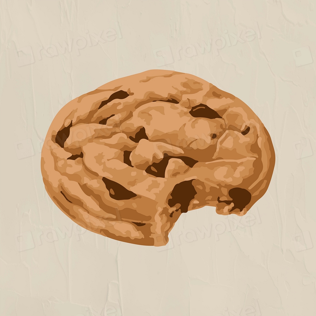 Vectorized hand drawn chocolate chip | Premium Vector Illustration ...