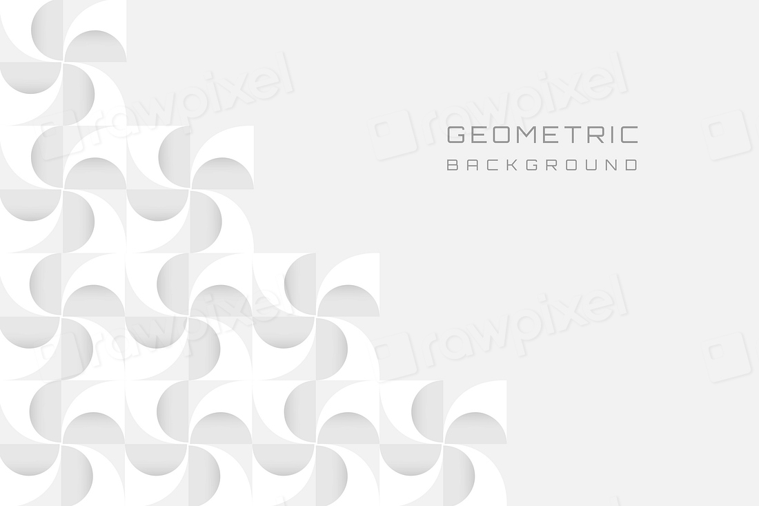 White geometric background design vector | Free Vector - rawpixel