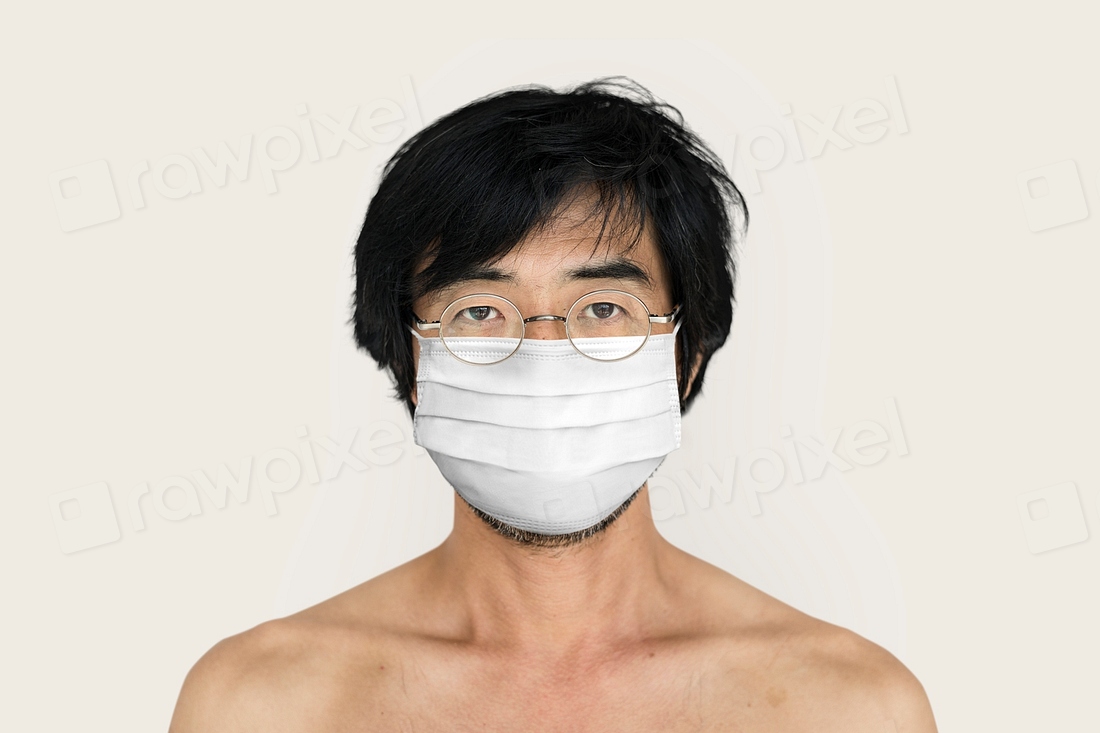 Asian man wearing face mask | Premium PSD - rawpixel