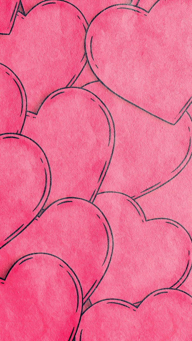 Hand drawn heart background design | Premium Photo - rawpixel