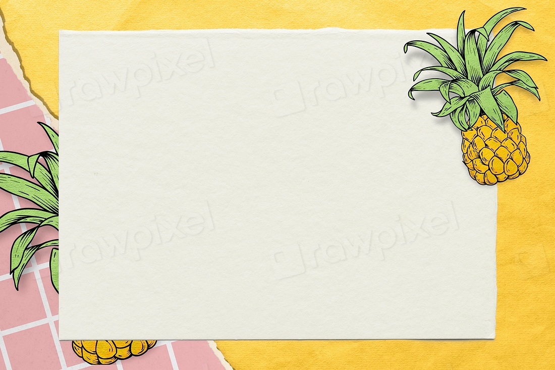 Rectangle pineapple frame design resource | Premium PSD - rawpixel