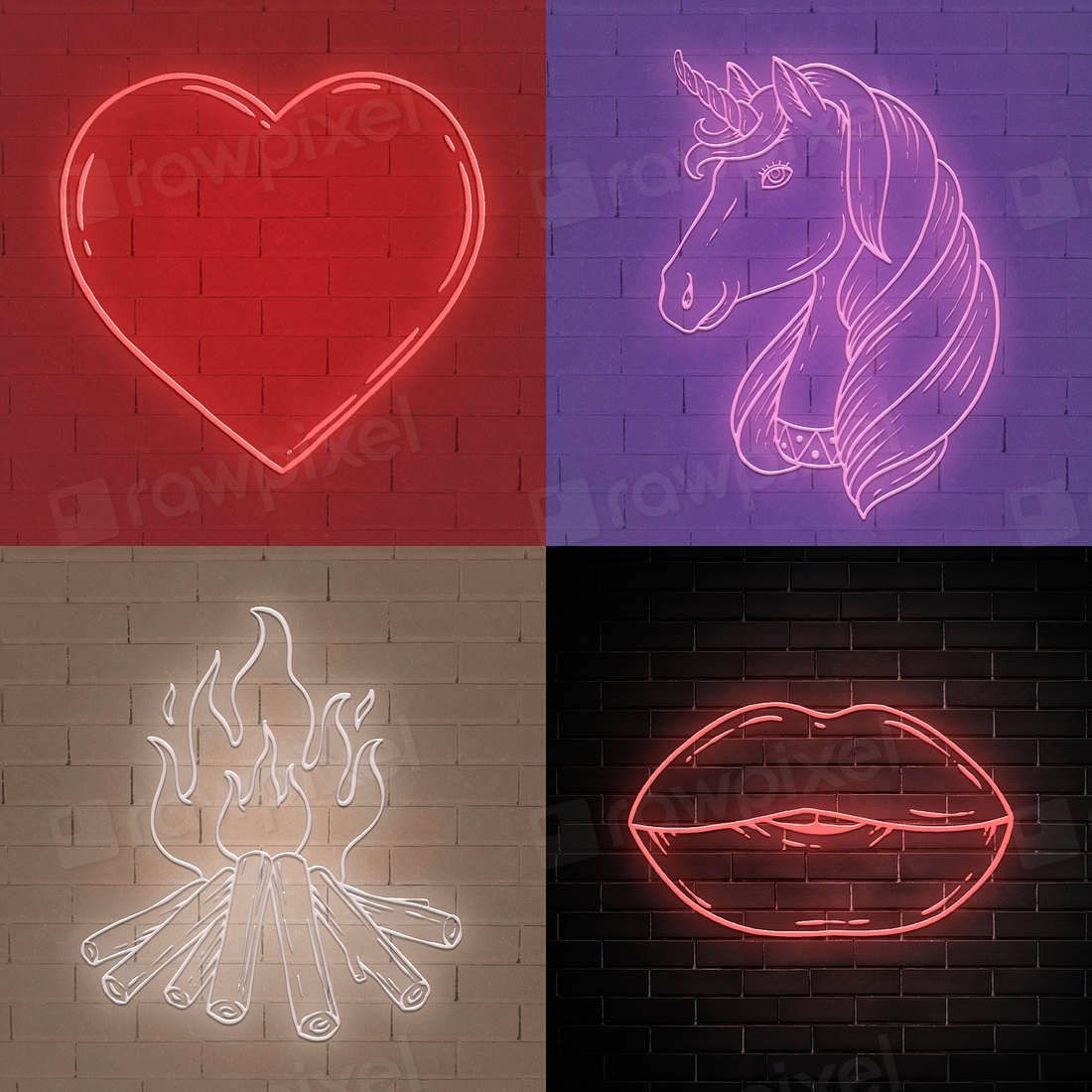 Neon journal sticker set design | Premium PSD - rawpixel